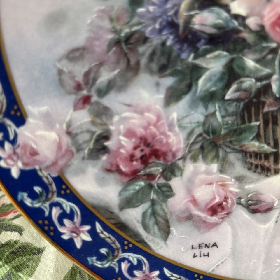 2 x Lena liu’s Basket Bouquets Plates Roses and tulips ️ | eBay UK