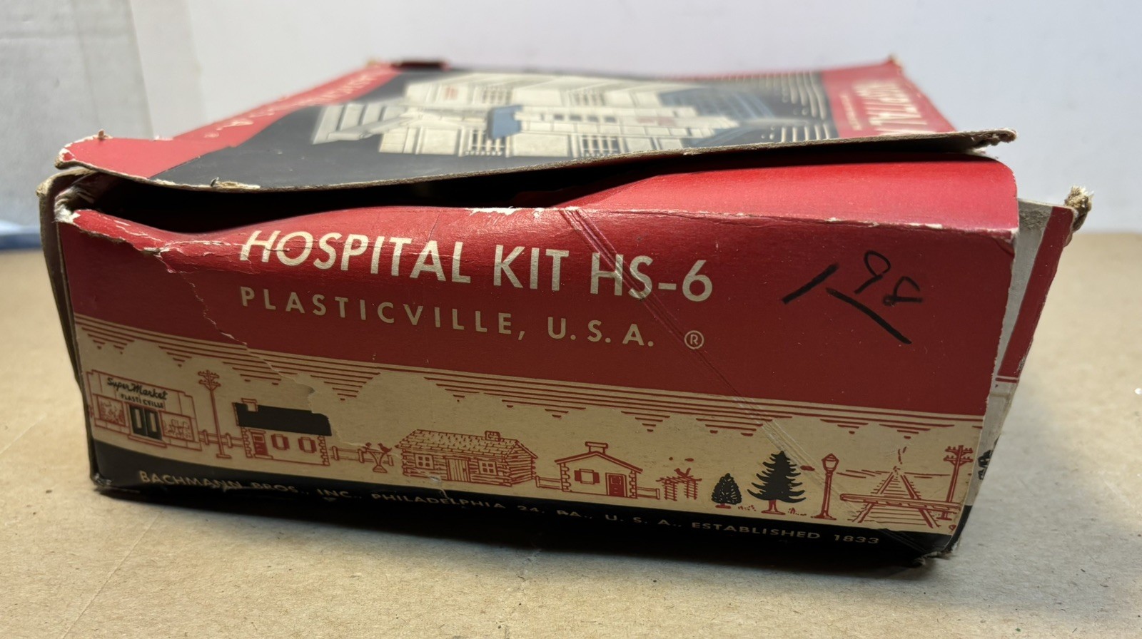 Bachmann Plasticville O/S Scale Hospital Building Kit Model Train ...
