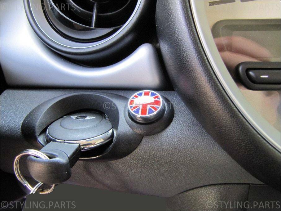 STARTKNOPF STARTBUTTON UNION JACK FARBIG FÜR MINI COOPER R55 R56 R57 ...