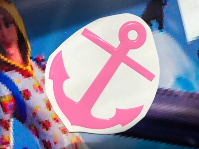 Ancla relieve, Vinyl Decals, gel Relieve, sticker 3D Rosa Claro | eBay