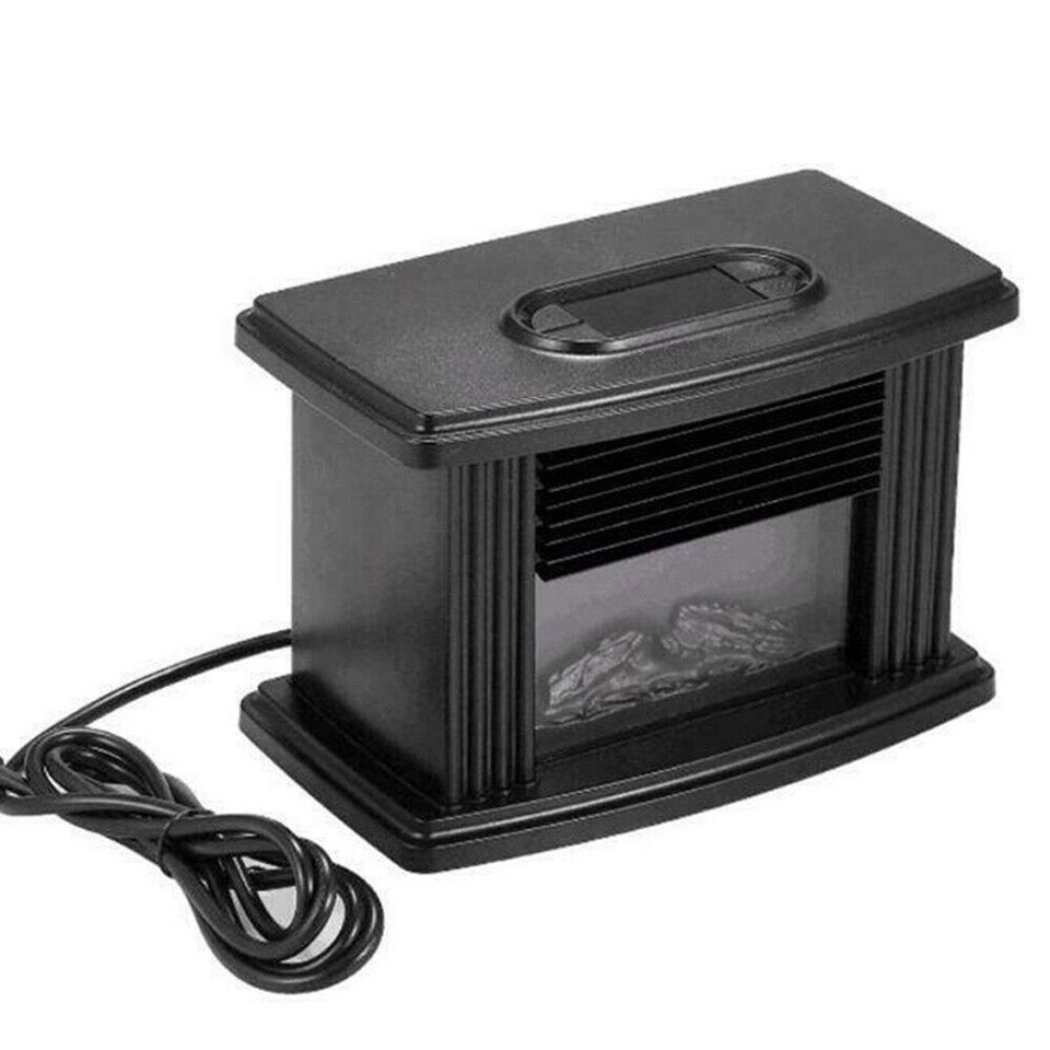 1000W Electric Fireplace Standing Space Heater Stove 3D Flame Log ...