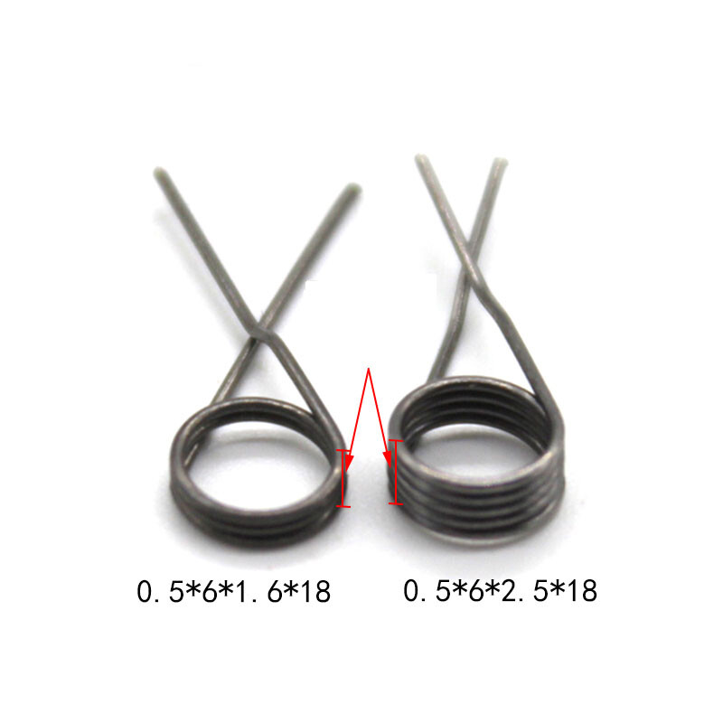 Silber/Schwarz Schenkelfeder Torsionsfeder Drehfeder Spannfeder Feder ...