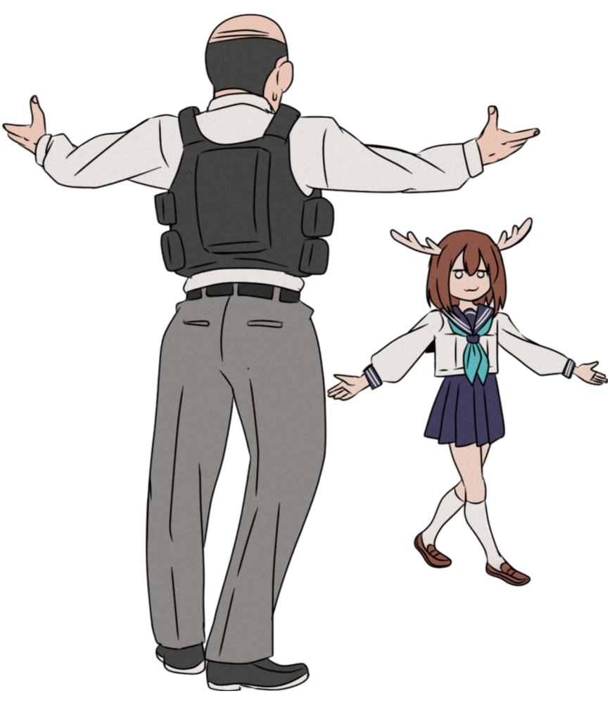 Shikanoko Noko - Shikanoko Nokonoko Koshitantan Waifu Sticker 6" Anime ...