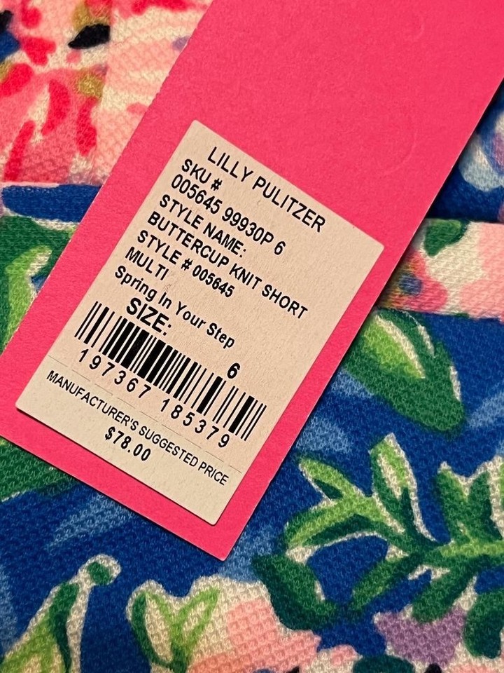 Lilly Pulitzer Buttercup Knit Scallop Shorts Size 6 Spring in your step ...