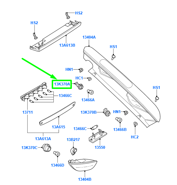 FORD FOCUS MK2 Bulb Holder Assy 21 WATT 1345075 4M5A-13K370-BA NEW ...