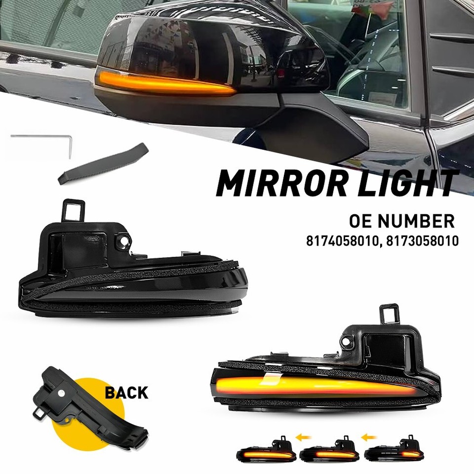 For 2016-2023 Toyota Tacoma Sequential Side Mirror Turn Signal Lights ...