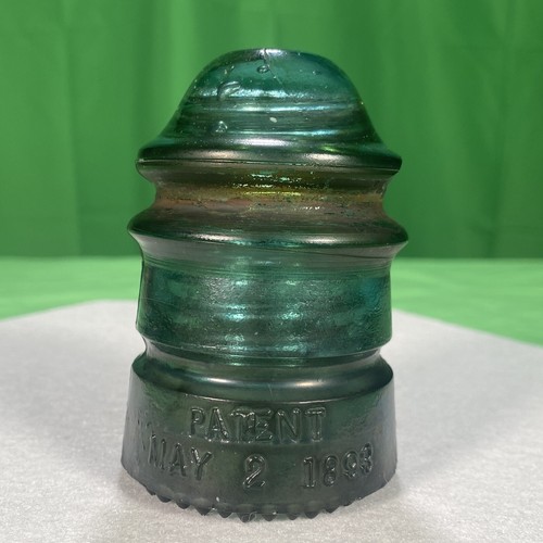 Hemingray Glass Insulator No. 12, Aqua, Antique Glass Insulator, May 2 ...