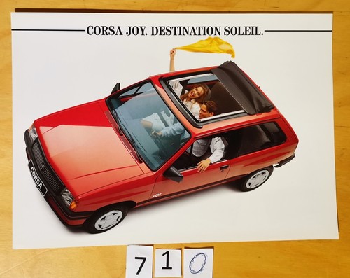 OPEL CORSA JOY Série spéciale suisse Prospectus 4 pages 3/1989 Fr | eBay