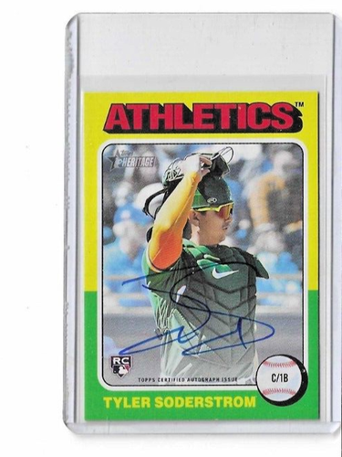 2024 Topps Heritage A's Tyler Soderstrom RC Certified Autograph #ROA ...