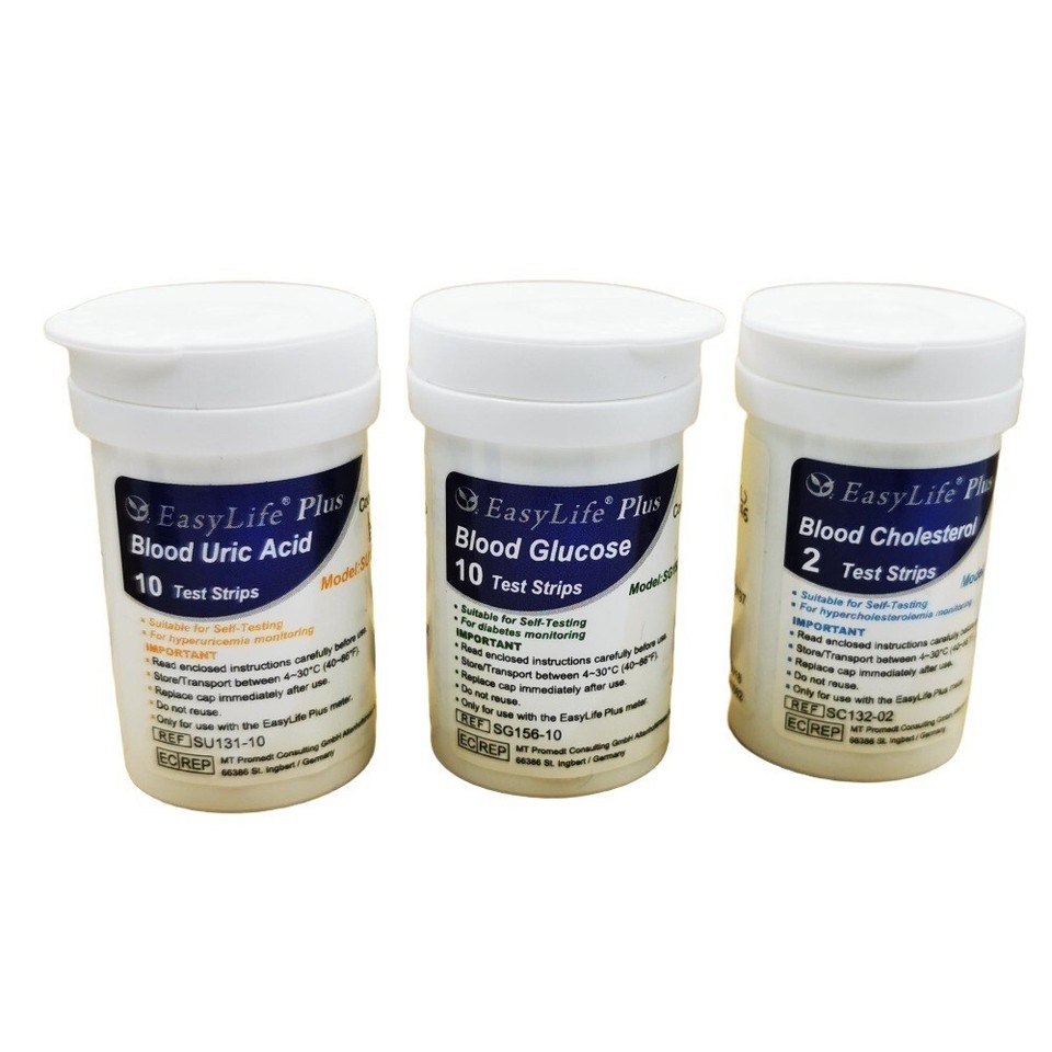 Gout Test Kit Easy Life Uric Acid Glucose, & Cholesterol digital meter ...
