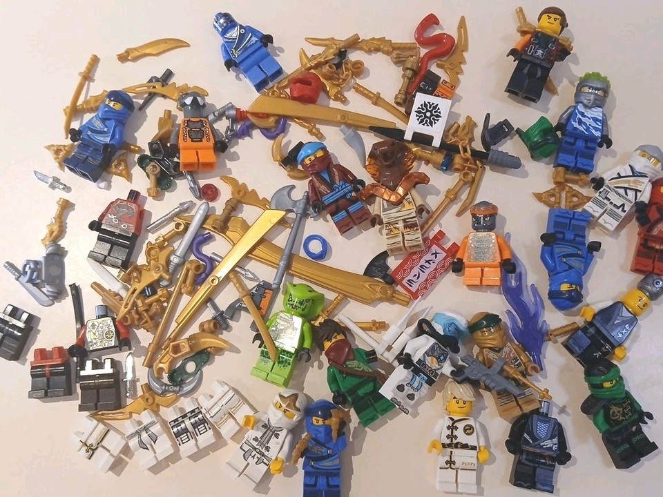 Lego Ninjago bulk minifigures and accessories. Golden Lloyd. Pyro ...