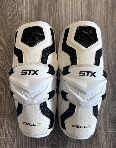 STX Cell IV Lacrosse Arm /Elbow Pads - White/Black Men's Large | eBay