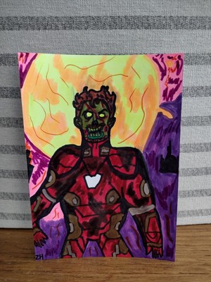 Drawing Zombie Iron Man What if Funko Soda Pop Legends Tony Stark ...