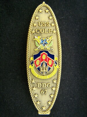 USS Cole DDG 67 Determined Warrior Navy Challenge Coin | eBay