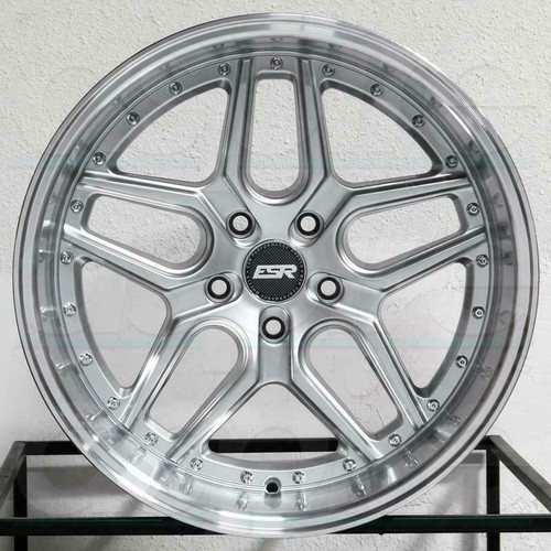 ESR CS15 Wheels 18x9.5 +35 5x114.3 Silver Machined 18 Inch Deep Dish ...