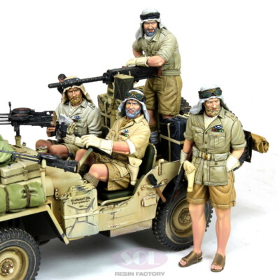 SOL Model 1/16 WWII British SAS 1/4 Ton Patrol Car Crews (4 figures) | eBay