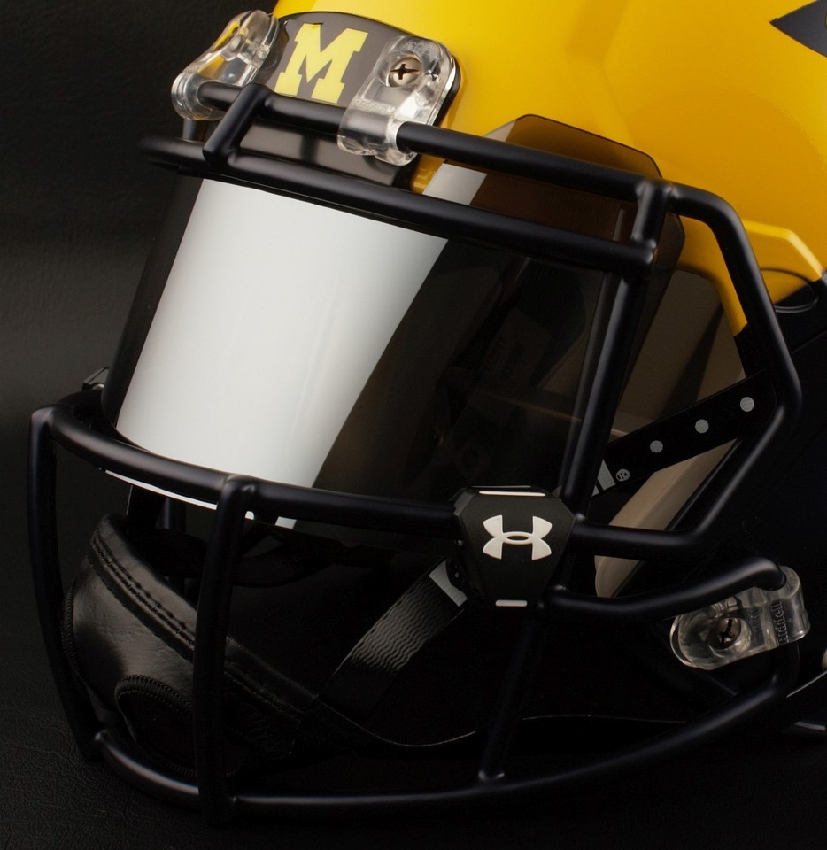 MICHIGAN WOLVERINES Authentic GAMEDAY Football Helmet w/ UNDER ARMOUR ...
