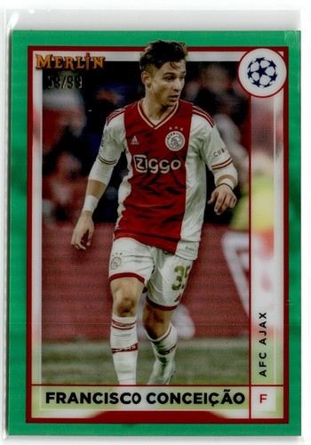 2022 Topps Merlin Chrome UEFA Green Refractor Francisco Conceicao /99 ...