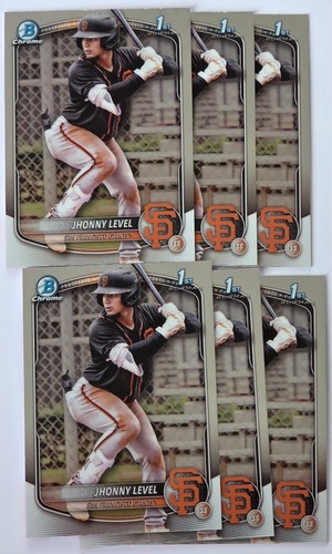 Jhonny Level 2025 Bowman 6 Card Lot 1st Bowman Chrome #BCP-147 Giants ...
