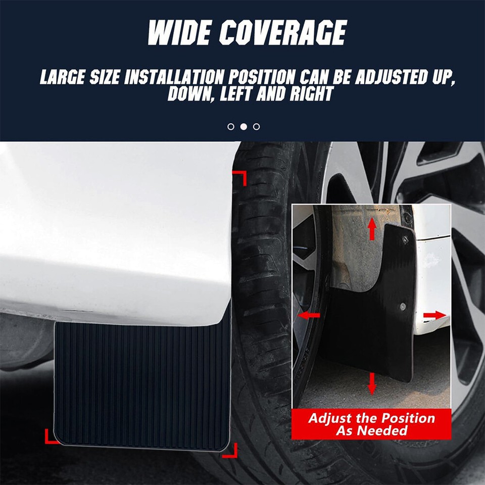 4x Rubber Truck Front & Rear Wheel Mud Flap Splash Guards For RAM 1500 ...