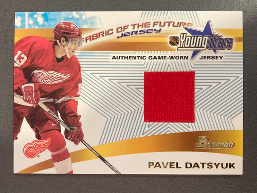 PAVEL DATSYUK 2002 BOWMAN FABRIC OF THE FUTURE JERSEY | eBay