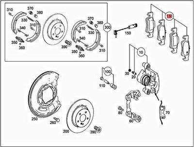 Genuine MERCEDES C218 S212 W212 X218 CLS C218 Ts disk brake pad ...