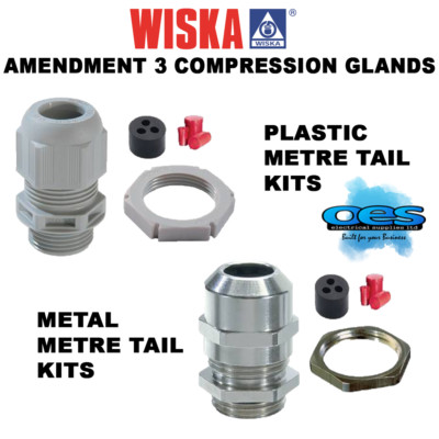 WISKA SPRINT METER TAIL KIT COMPRESSION GLANDS AMENDMENT 3 PLASTIC AND ...