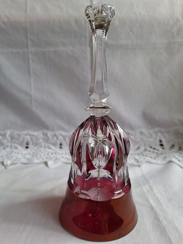 Bleikristall Ruby Lead Crystal Bell West Germany 8 inches Tall | eBay