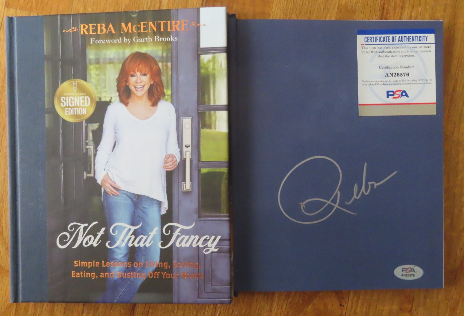REBA McENTIRE signed "NOT THAT FANCY Simple Lessons on Living Loving ...
