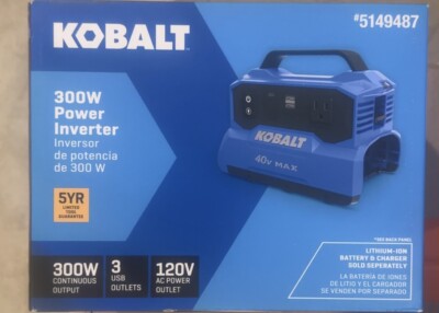 Kobalt 40V MAX 300W Power Inverter Bare Tool - USB-C, USB-A, 120V AC ...