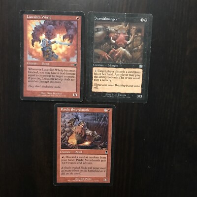 magic the gathering lot Scandalmonger Laccolith Whelp Pardic Swordsmith ...