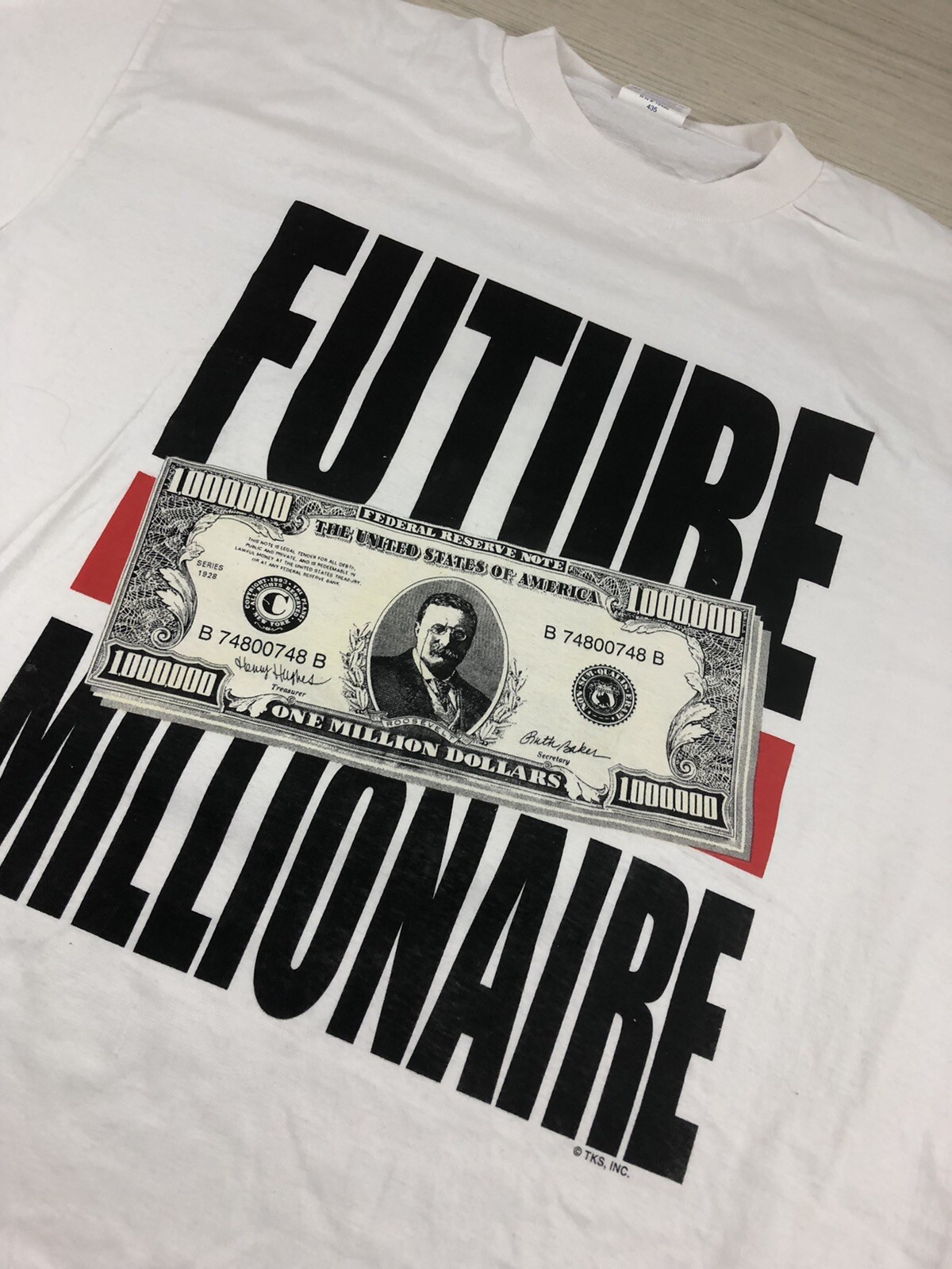 Vintage Mens XL 90s Future Millionaire One In A Milli… - Gem