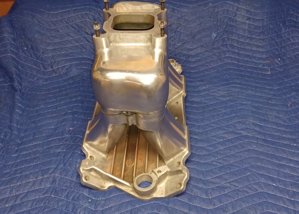 Vintage SBC Small Block Chevy Edelbrock TR1YX Polished Tunnel Ram ...