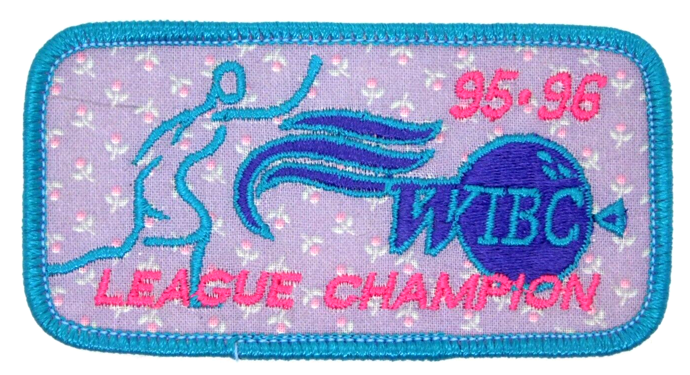 Patch Bowling WIBC League Champion 95-96 Women 4 x 2 In Vintage Pins ...