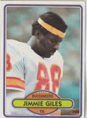 FREE SHIPPING-MINT-1980 Topps Jimmie Giles #131 PLUS BUCS BONUS CARDS ...