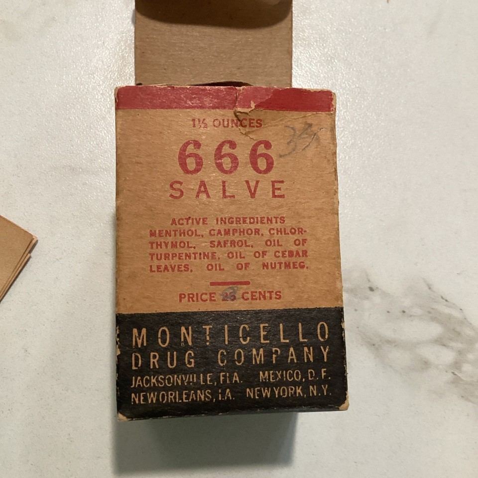 Vintage 666 Salve Jar W/ Box | eBay