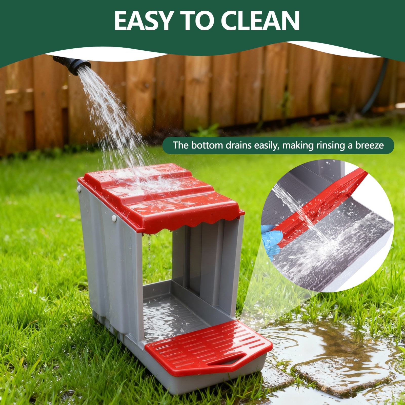 Chicken Nesting Boxes, 3 Hole Nesting Box For Chicken Coop, Plastic ...