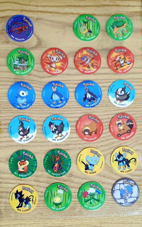 POKEMON TAZOS ALL GENS (1 - 4) - 520 POGS (TAZOS)2 SPANISH EDITION DKV ...