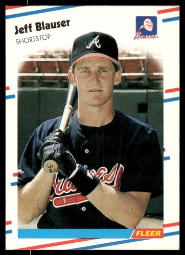 1988 Fleer Baseball Card Jeff Blauser Rookie Atlanta Braves #533 | eBay