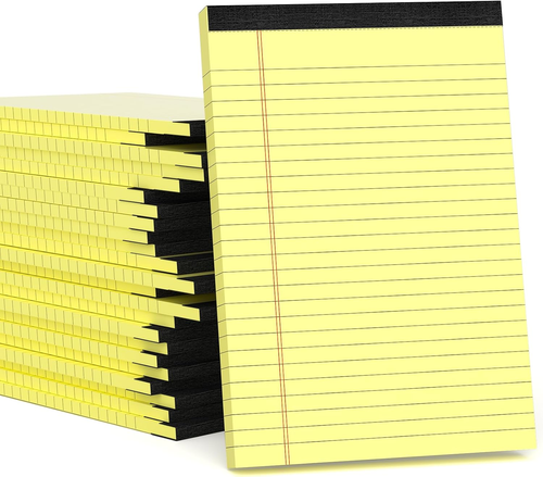 24 Pack Small Legal Pads 5X8 Yellow Note Pads 5X8 College Ruled Notepad ...