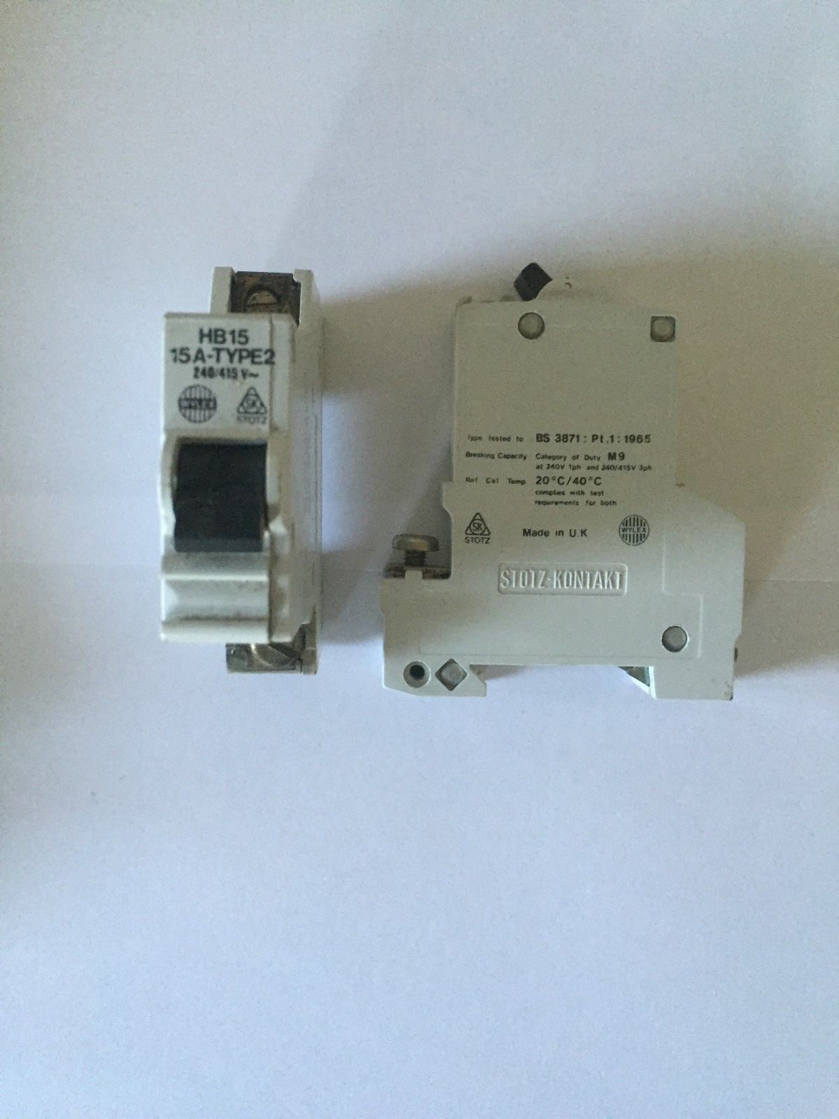 WYLEX STOTZ HB SINGLE POLE MCB TYPE 2 BREAKER 5A 10A 15A 20A 40A | eBay UK