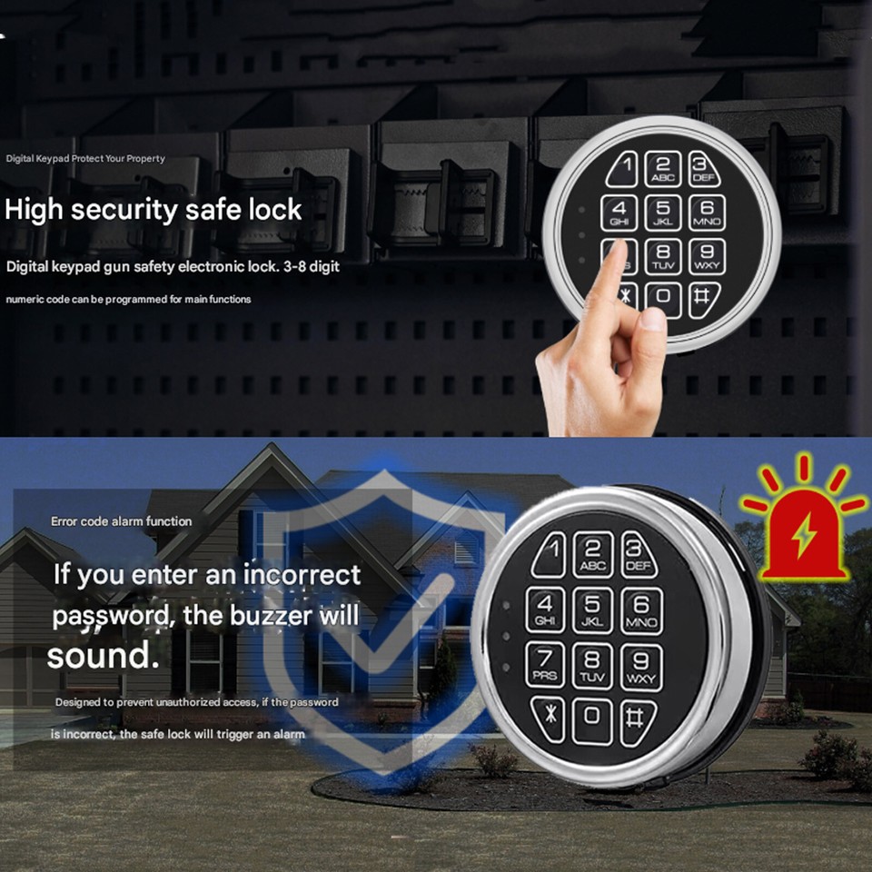 Stack on Gun Safe Lock Replacement with SwingBolt, Fireproof Chrome ...