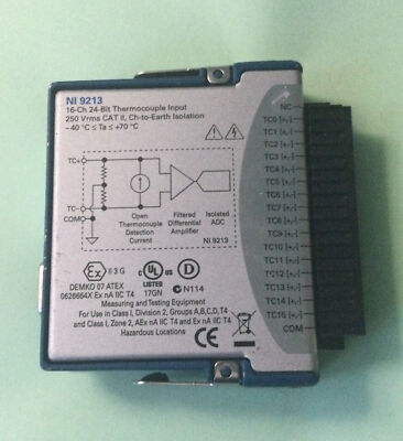 National Instruments NI-9213 16-ch 24-Bit Thermocouple Input Module ...