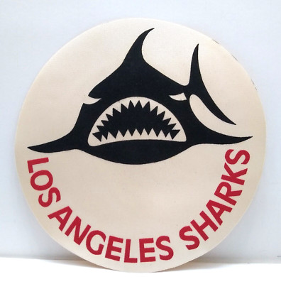 VINTAGE WHA Los Angeles Sharks Team Logo Jersey Patch 8" World Hockey ...