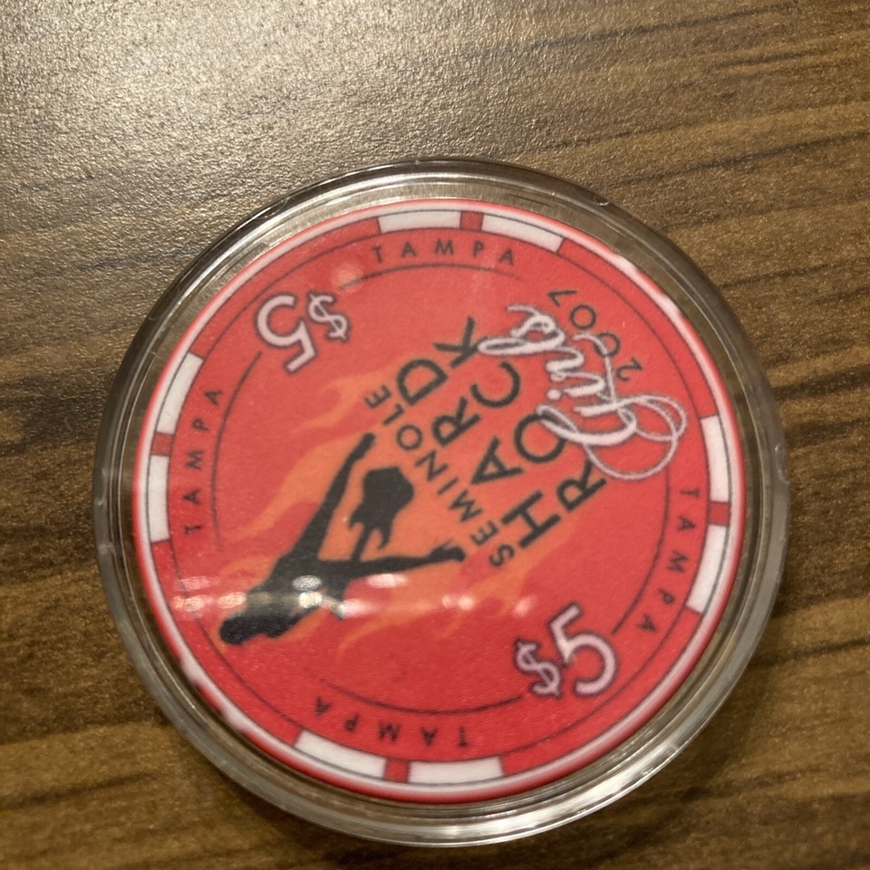 $5 hard rock Red Top seminole tampa florida casino chip rare | eBay