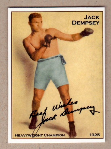 JACK DEMPSEY HEAVYWEIGHT BOXING CHAMPION RARE NYC CAB CARD / NM+ COND ...