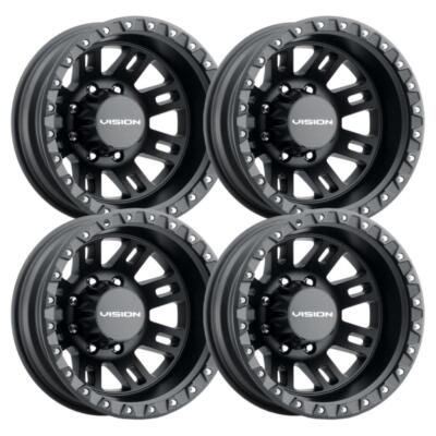 Vision 408 Manx Dually 16x6 8x6.5 -137mm Satin Black Wheels 16 inch ...
