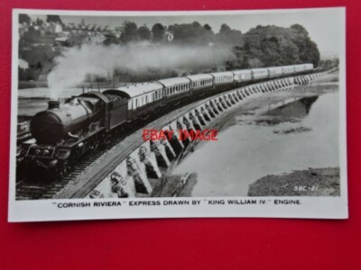 POSTCARD RP GWR CORNISH RIVIERA EXPRESS DRAWN BY KING WILLIAM IV ENGINE ...