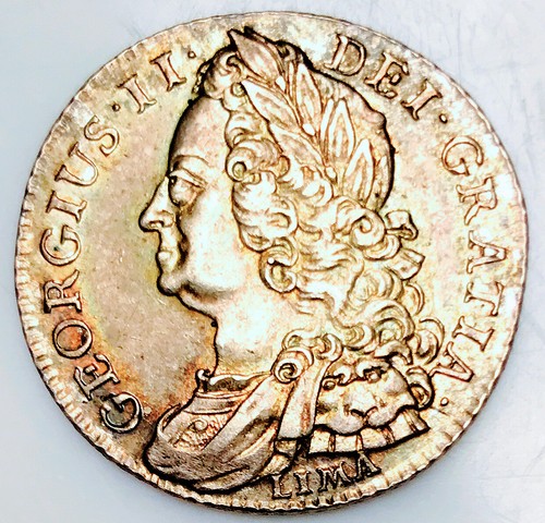 1745 GEORGE II GREAT BRITAIN SHILLING! MS++++UNBELIEVABLE FIND! WOW! NR ...