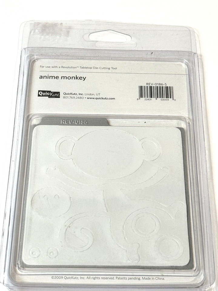 Quic Kutz QuicKutz Monkey Cutting Die 4 X 4 Zoo Jungle Animal 2009 ...